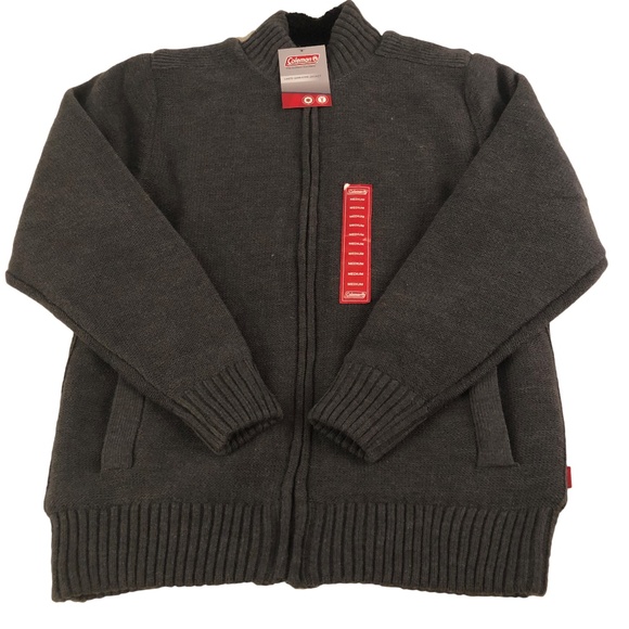 Coleman | Jackets & Coats | Coleman Mens Sherpa Lined Sweater Jacket ...